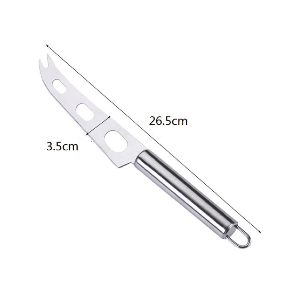 Vakitar Stainless Steel Three Holes Cheese Pizza Bread Cake Knife Kitchen Tools Easy To Carry