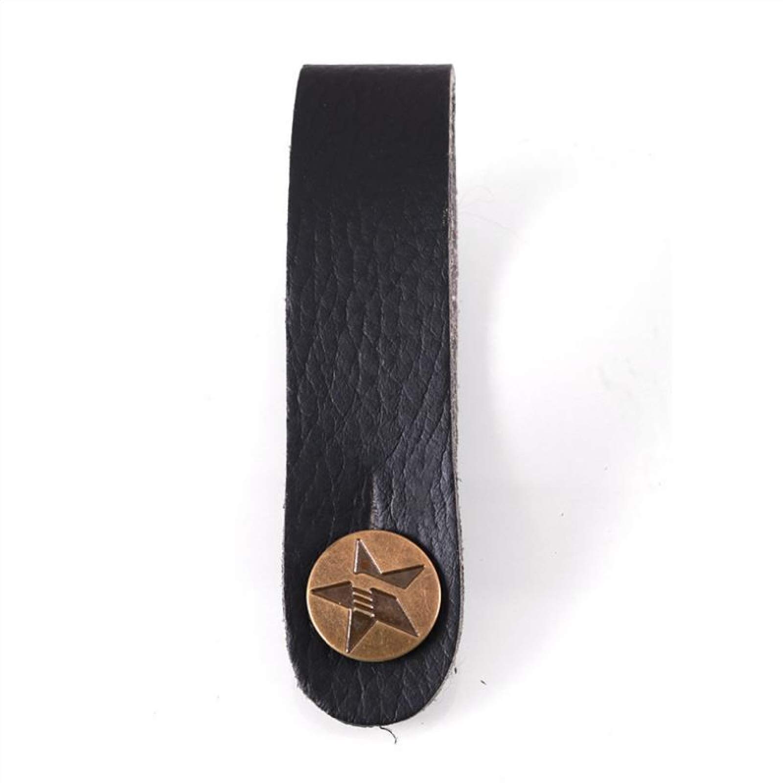Miwaye Guitar Strap String, Black Leather Guitar Neck Strap Button, Acoustic Guitar Headstock Strap Tie, Strap Lock
