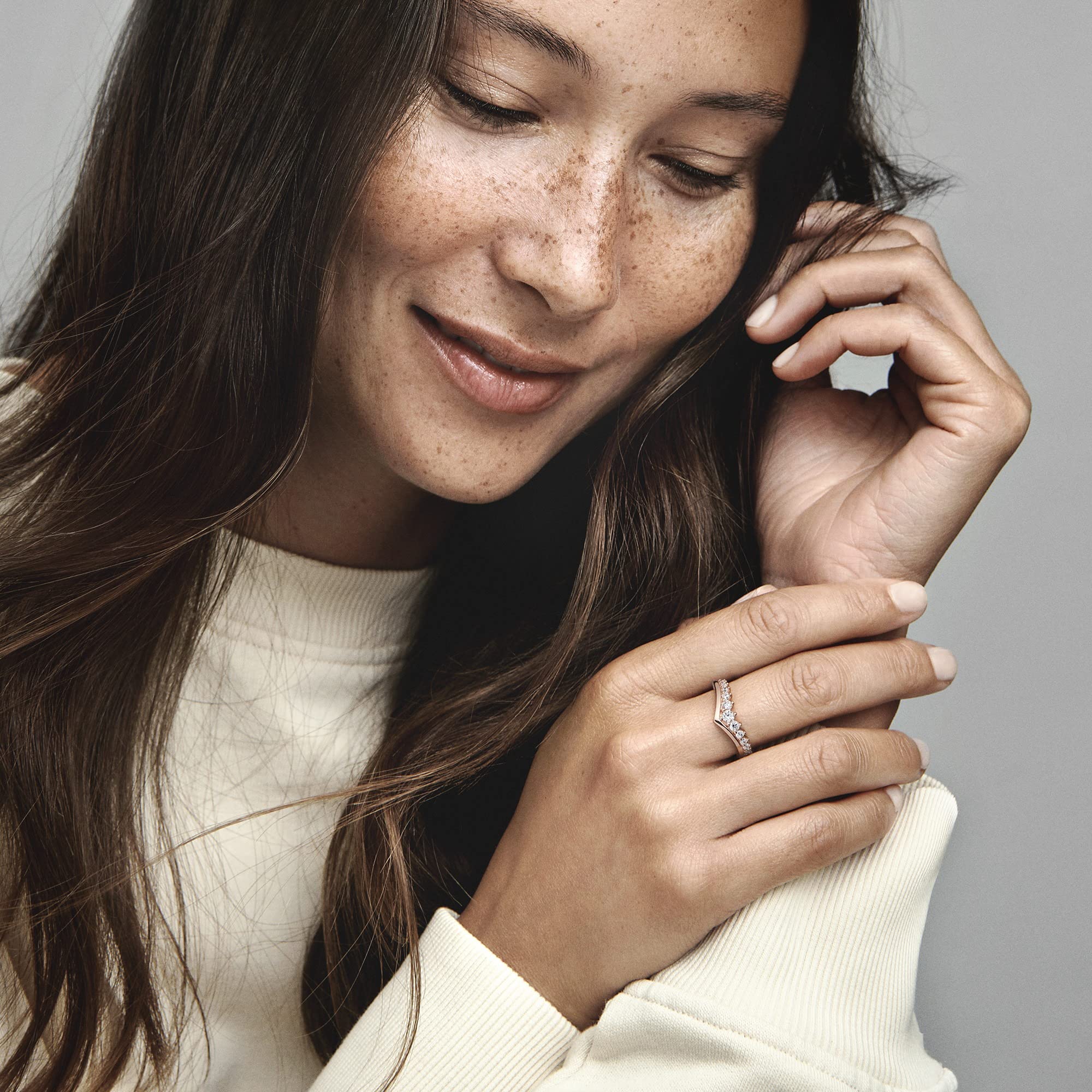 PANDORA Anillo Timeless 182320C01-54 Deseo pavé
