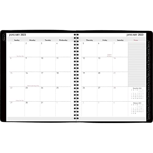 Office Depot® Brand 13-Month Monthly Planner, 7" x 9", Black, January 2023 To January 2024, OD711100