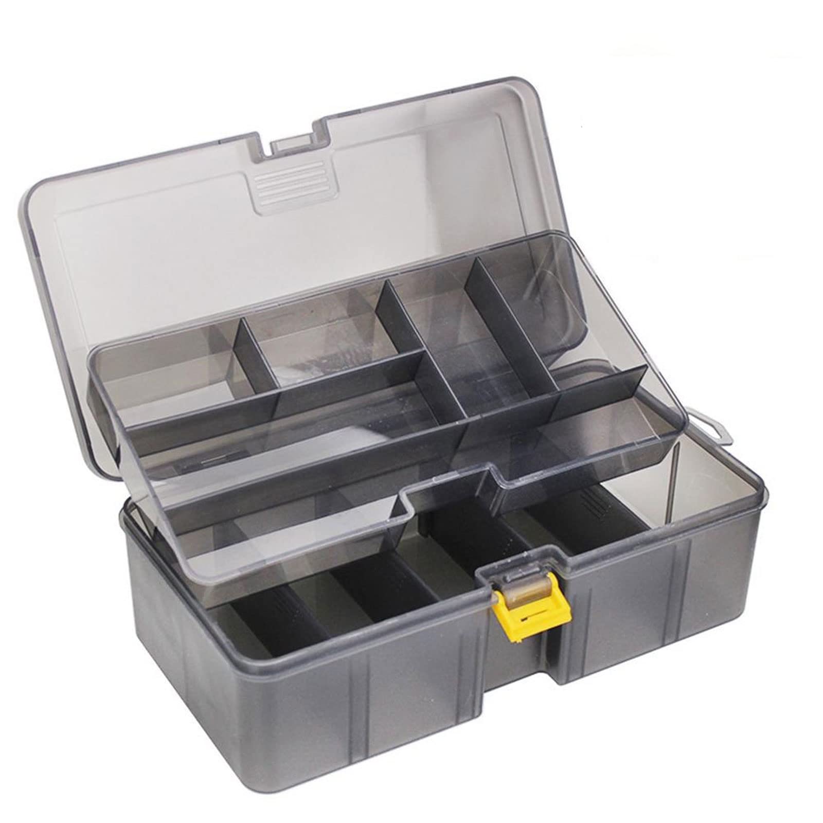RORUN Portable Tool Box Waterproof Plastic Double Layer Fishing Tackle Lures Hook Bait Box Storage Case Fishing Tool Accessories