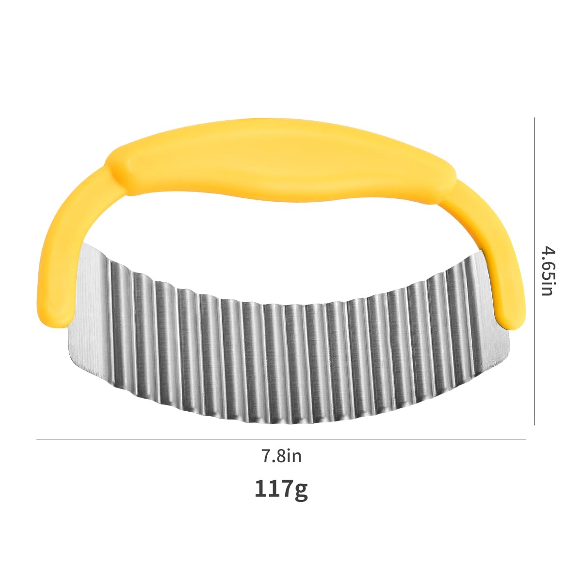 Juncus Wavy Crinkle Cutting Tool Serrator Salad Chopping Knife and Vegetable French Fry Slicer, Steel Blade, Safe Kitchen Tools Wavy Slicer for Fruit, Vegetable, Carrot, Potato (Green)