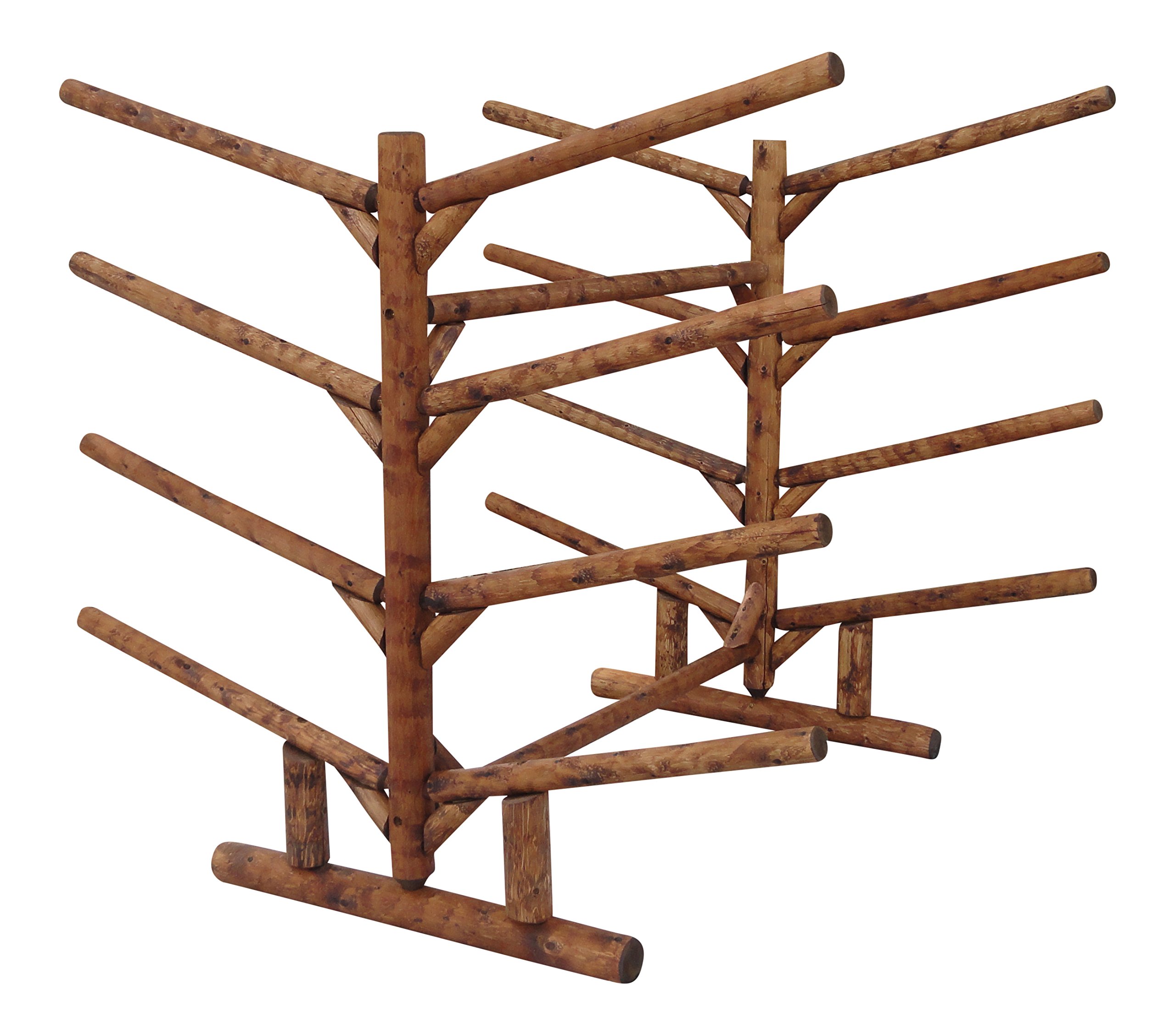 Log Kayak Rack - Kayak Storage Rack, Kayak Racks for Outdoor Storage, Kayak Rack for Garage, Paddle Board Rack, Fishing Rack, Surfboard Rack and SUP Storage Rack - 8 Kayak Racks, Natural