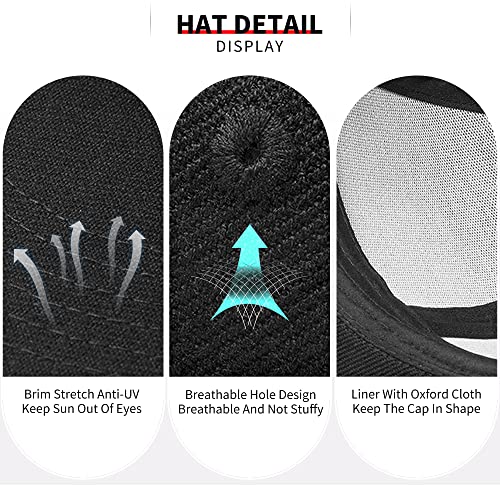 Negi Skull Hat Mens Snapback Hats, Classic Flat Bill Hats for Men Women, Skeleton Hand Hat Hip Hop Baseball Cap Snapback Extender Adjustable, Skull Finger Flat Black Fitted Hat