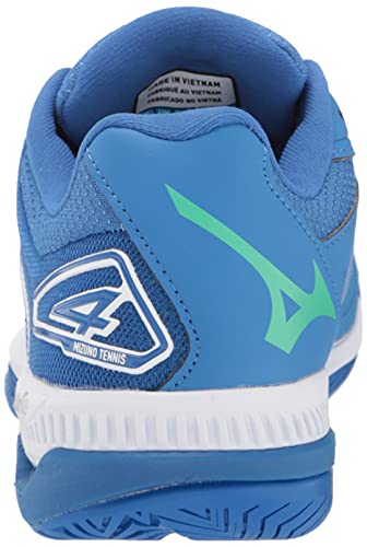 Mizuno Women's Wave Exceed Tour 4 All Court 4 Tennis Shoe, Nebulas Blue-White, 6