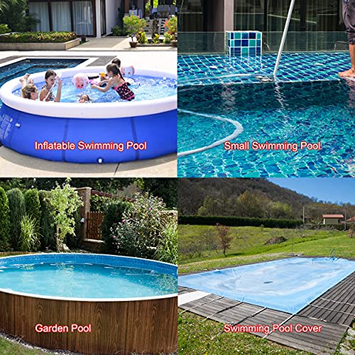 Pool Cover Pump, Submersible Pool Cover Pump 1200 GPH, Above Ground Swimming Sump Pump with 4 Adapters 16ft Drainage Hose, Ideal for Pool Draining
