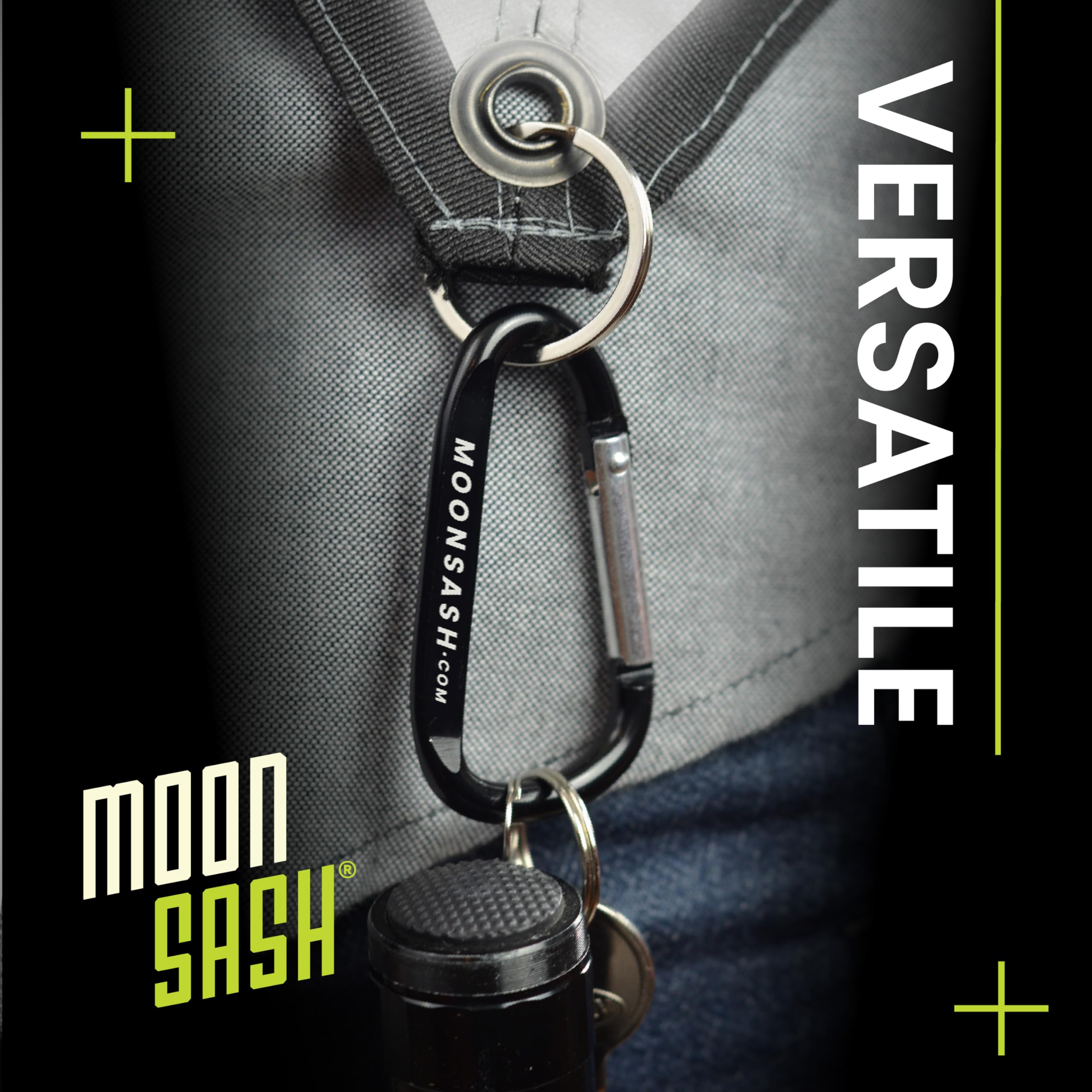 MOONSASH Fitted Reflective Gear for Walking at Night | Running, Biking, Dog Walking… Hi-Vis, Reversible & Comfortable Reflective Sash for Women, Men & Kids | US Patented | Best Replacement for Vest!