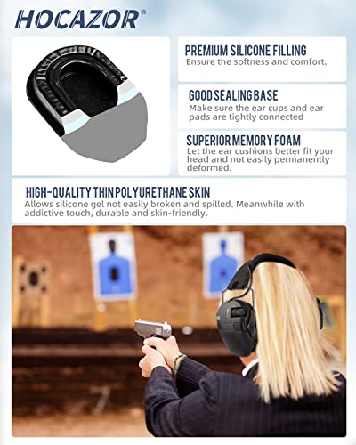 Replacement Gel Ear Pads Fit for Peltor Tactical 100 500/Rangeguard/Walkers Razor/Actfire Ear Protection