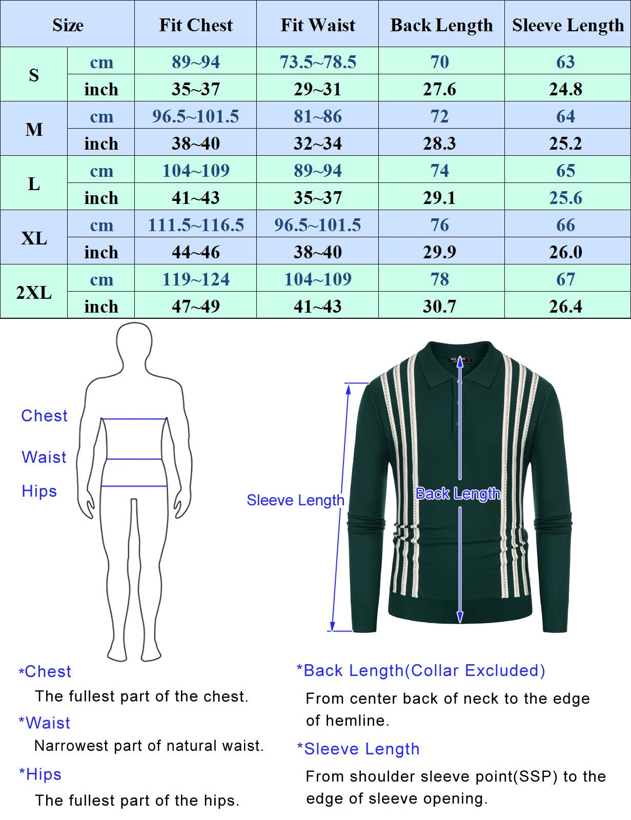 PJ PAUL JONES Men's Vintage Stripe Knitted Polo Shirts Breathable Button Casual Pullover Sweater Dark Grey XX-Large