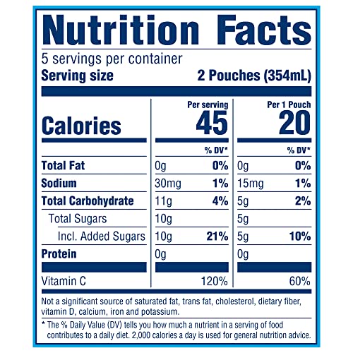 Kool-Aid Jammers Tropical Punch Flavored Kids 0% Juice Drink (10 ct Box, 6 fl oz Pouches)