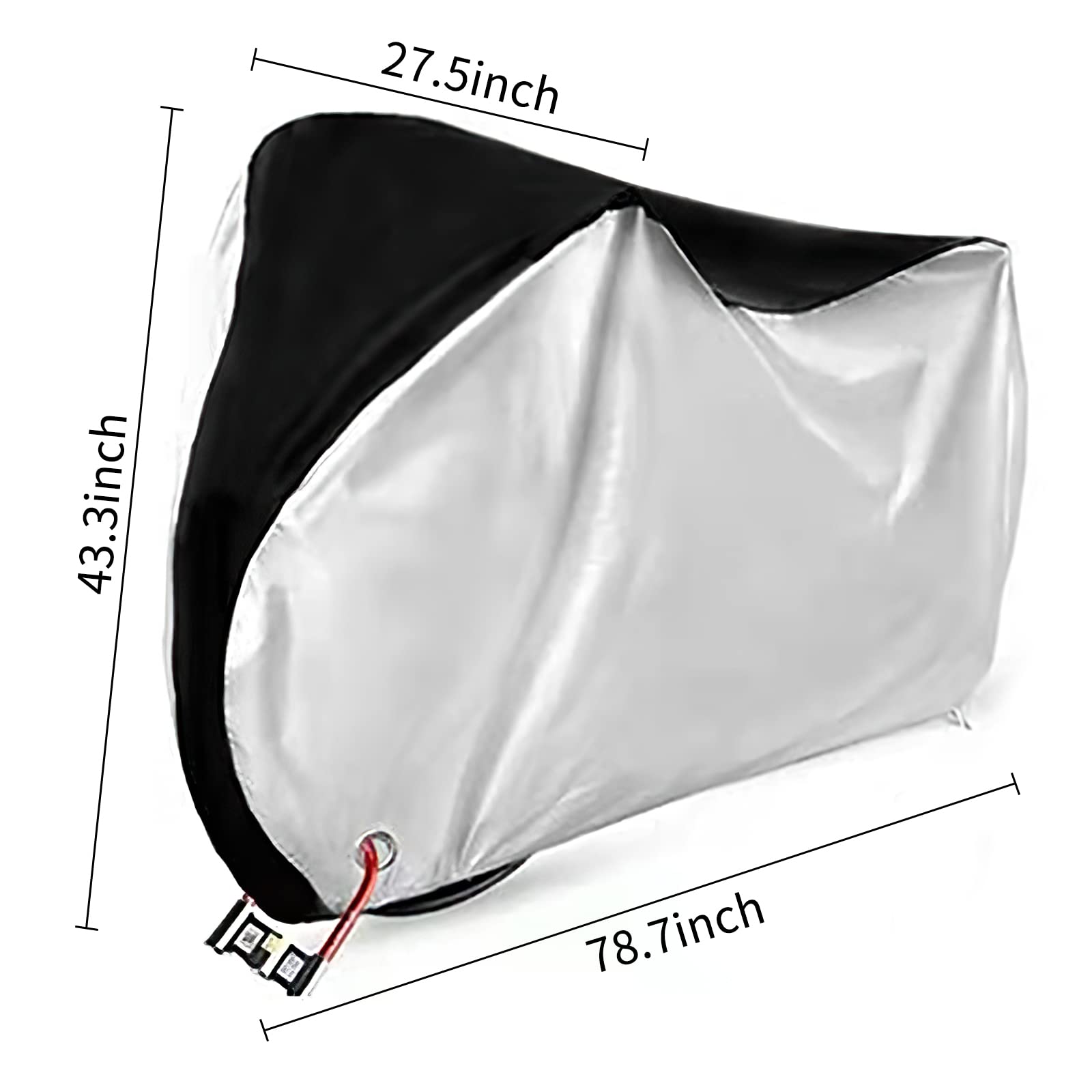 ResArea Waterproof Bike Cover with Lock Hole Outdoor Bicycle Cover Rainproof windproof Sun UV Protection Polyester Fabric Cycle Cover
