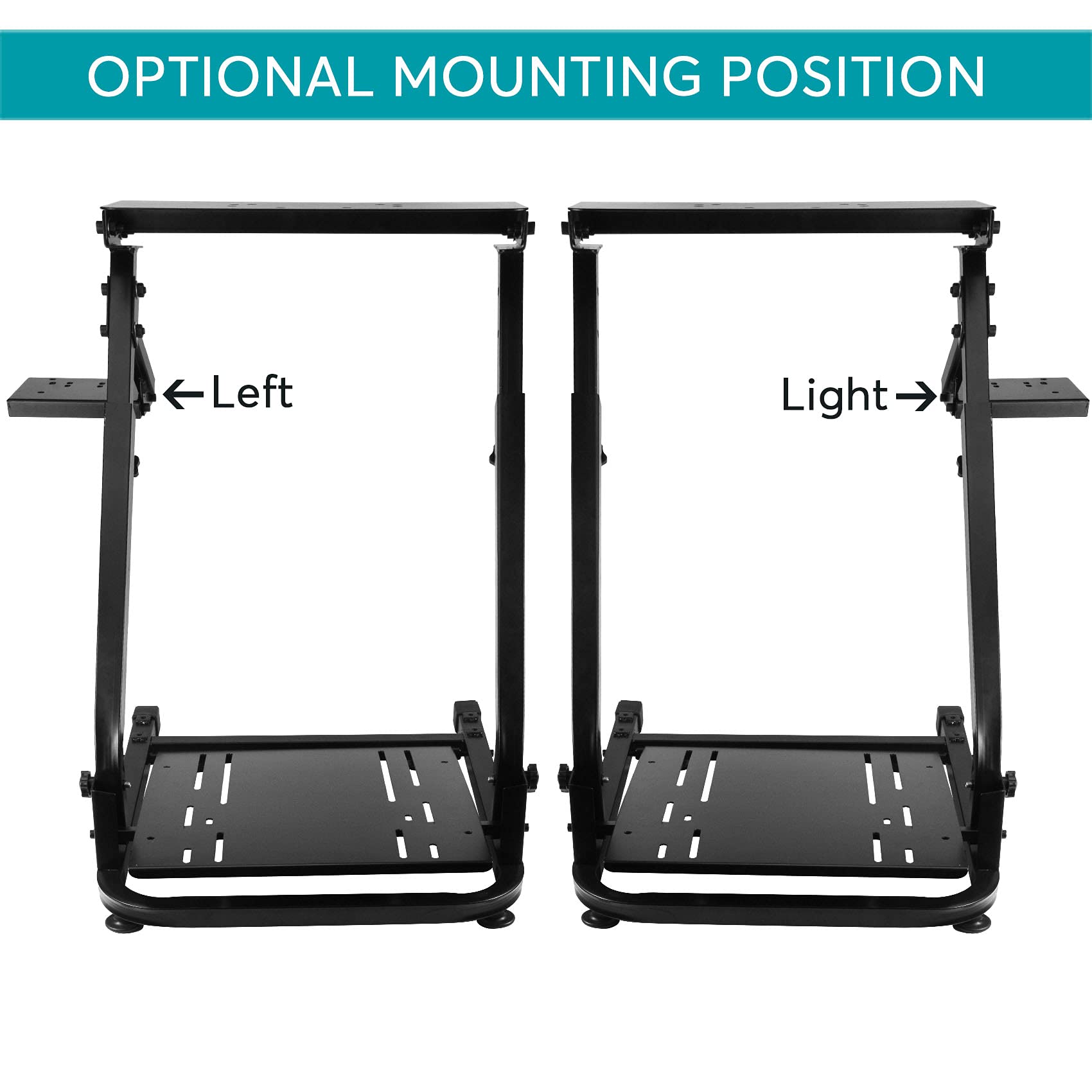 Oswerpon Racing Steering Wheel Stand Fit for Logitech G25, G27, G29, G920 Height and Angle Adjustable Gaming Racing Simulator Wheel Stand Without Pedals and Wheels