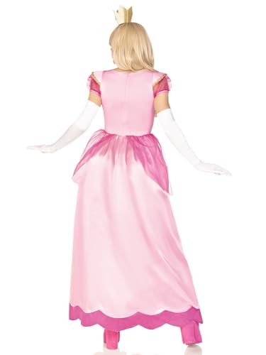 Leg Avenue 2 Piece Classic Pink Princess Full Length Ball Gown Costume Set with Gloves for Women, Large