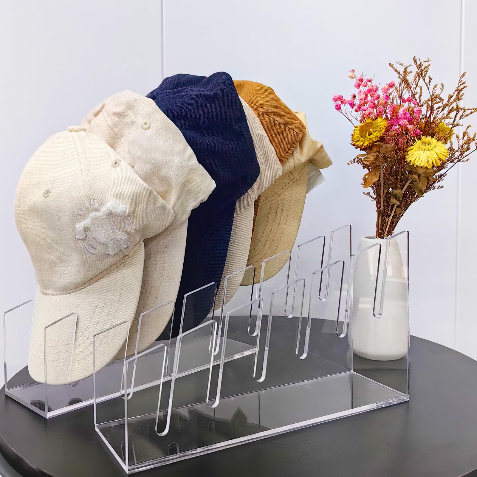 ZSYAIIQ Hat Stand for Baseball Caps, 2Pcs Hat Organizer for Baseball Caps Storage,Hat Racks for Baseball Caps Display Hat Holder for Bedroom, Closet, Dresser, Office (2 PACK)
