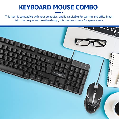 SOLUSTRE Laptop Wireless Mechanical Keyboard Computers Laptops 1 Set Cool Gaming Keyboard Backlit Keyboard Backlit Keyboard Keyboard and Computer Keyboard Wired Computers Laptops Typewriter Keyboard