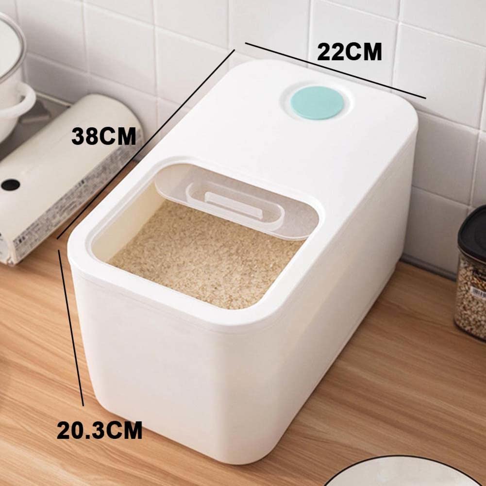 Rice Container Cereal containers Storage Dog Food Storage Plastic Rice Bucket Large-Capacity Rice Storage Tank Grain Household Kitchen Miscellaneous Grain Storage Box Suitable for Rice, Grain