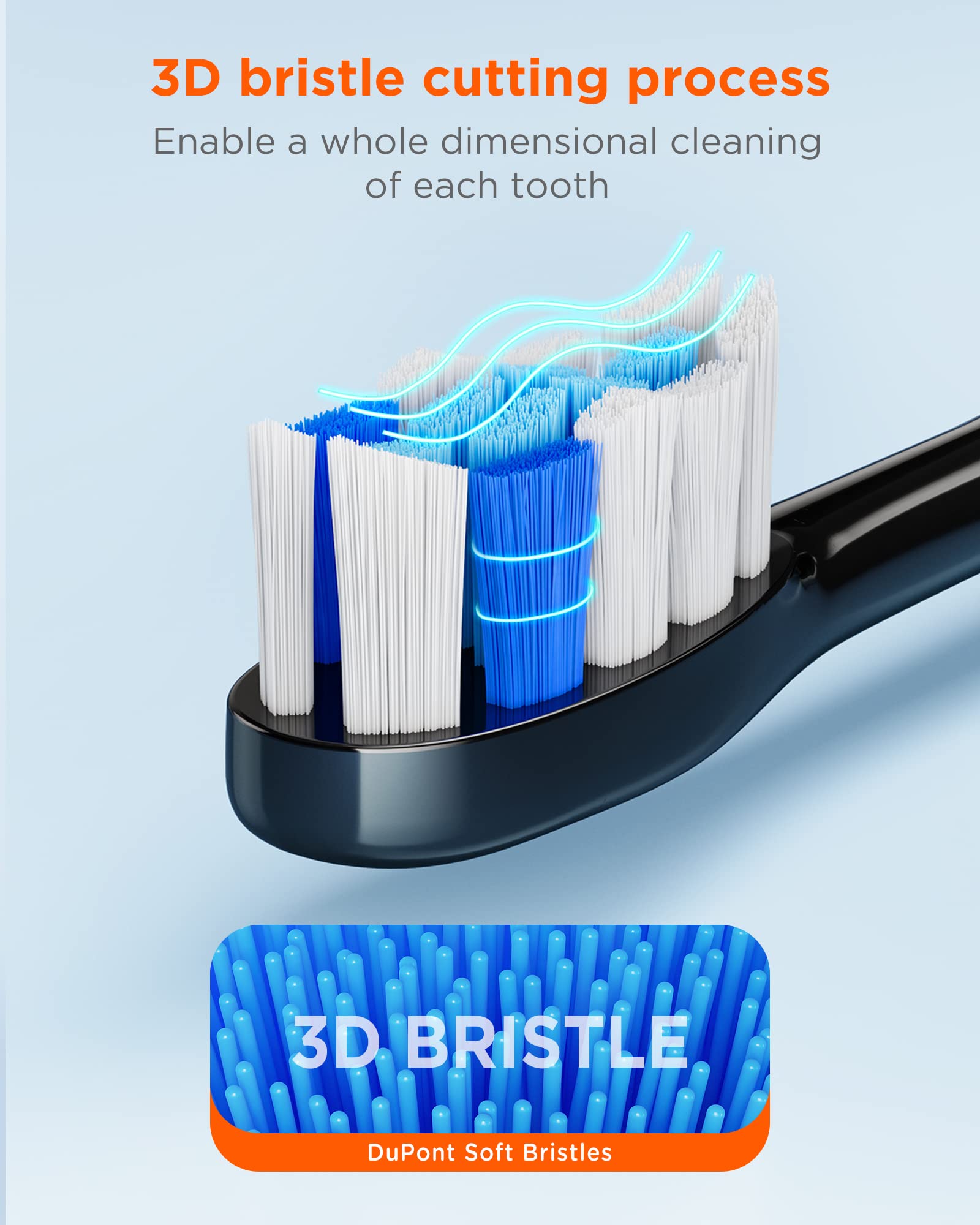 Sonic Electric Toothbrush Replacement Heads Compatible with Bitvae SmartS2 Black Rechargeable Toothbrush, Clean Toothbrush Heads Refills, 4 Pack