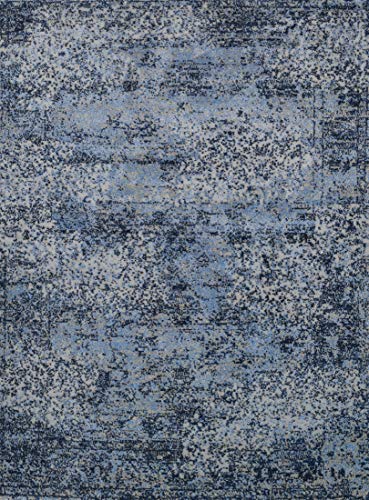 Loloi Viera Vintage Distressed Persian Area Rug, 5'3" x 7'7", Light Blue/Grey