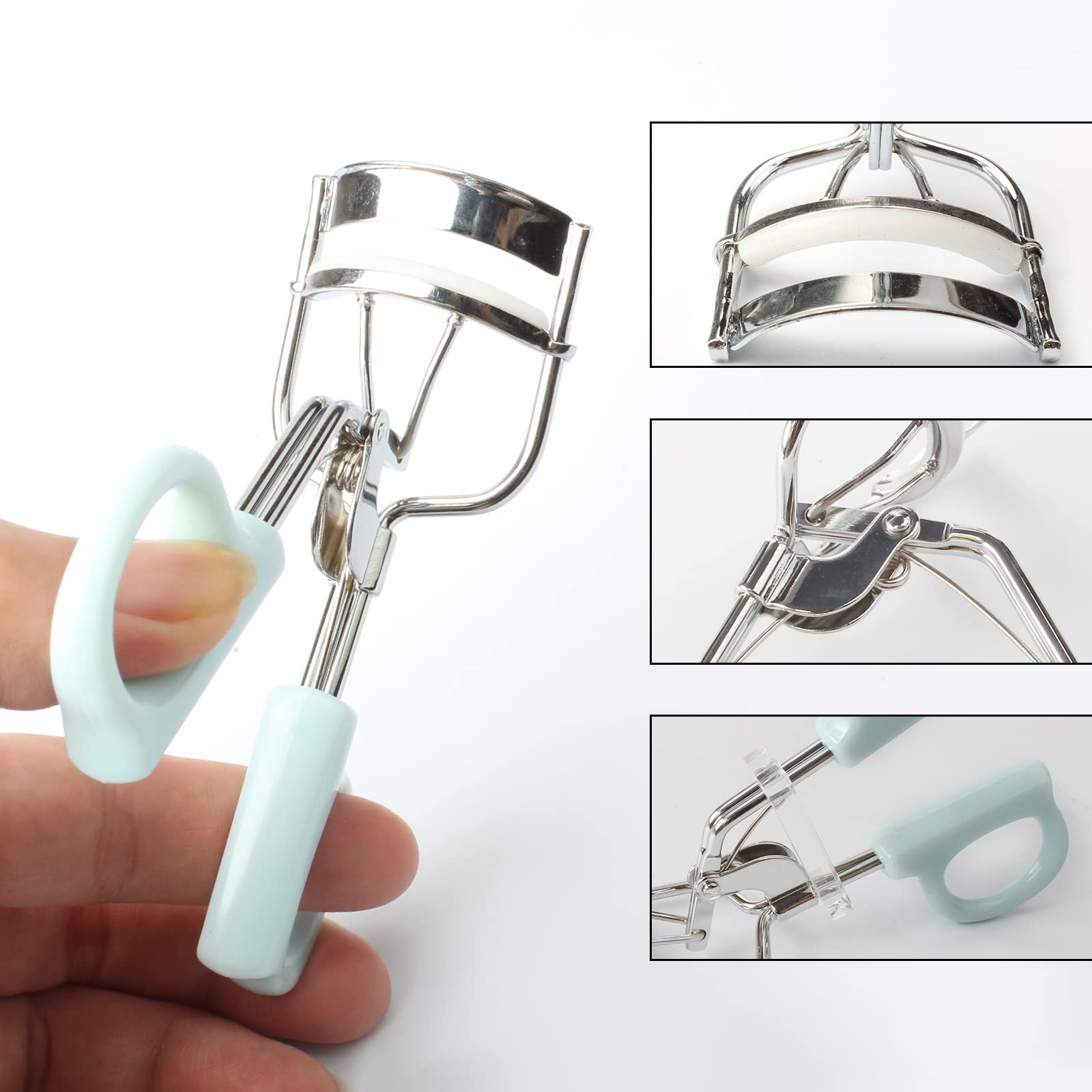 YEEPSYS Eyelash Curler with Pads, Professional Eyes Makeup Tools for Women Curled Eyelashes(A)