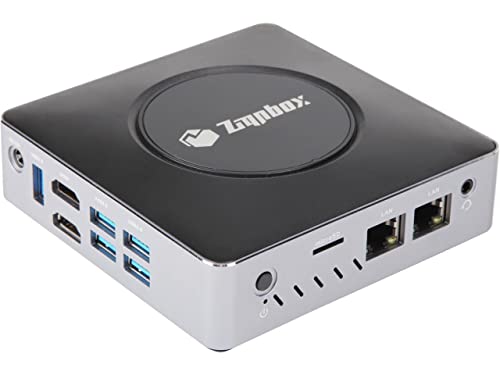 Zignbox GL01V2 Fanless Mini PC Intel Celeron N4000 Processor Up to 2.6GHz 4GB RAM 120GB SSD Dual HDMI Dual LAN Windows 10 Pro
