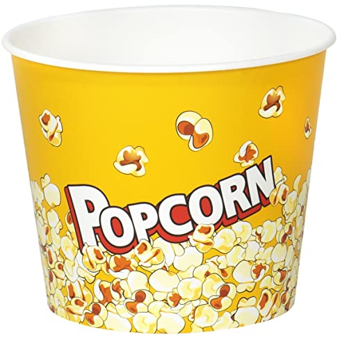 Red Co. Set of 4 Nesting Movie Theater Themed Popcorn Buckets with Individual Designs - 2 Quarts Each (Movie Night Pack)