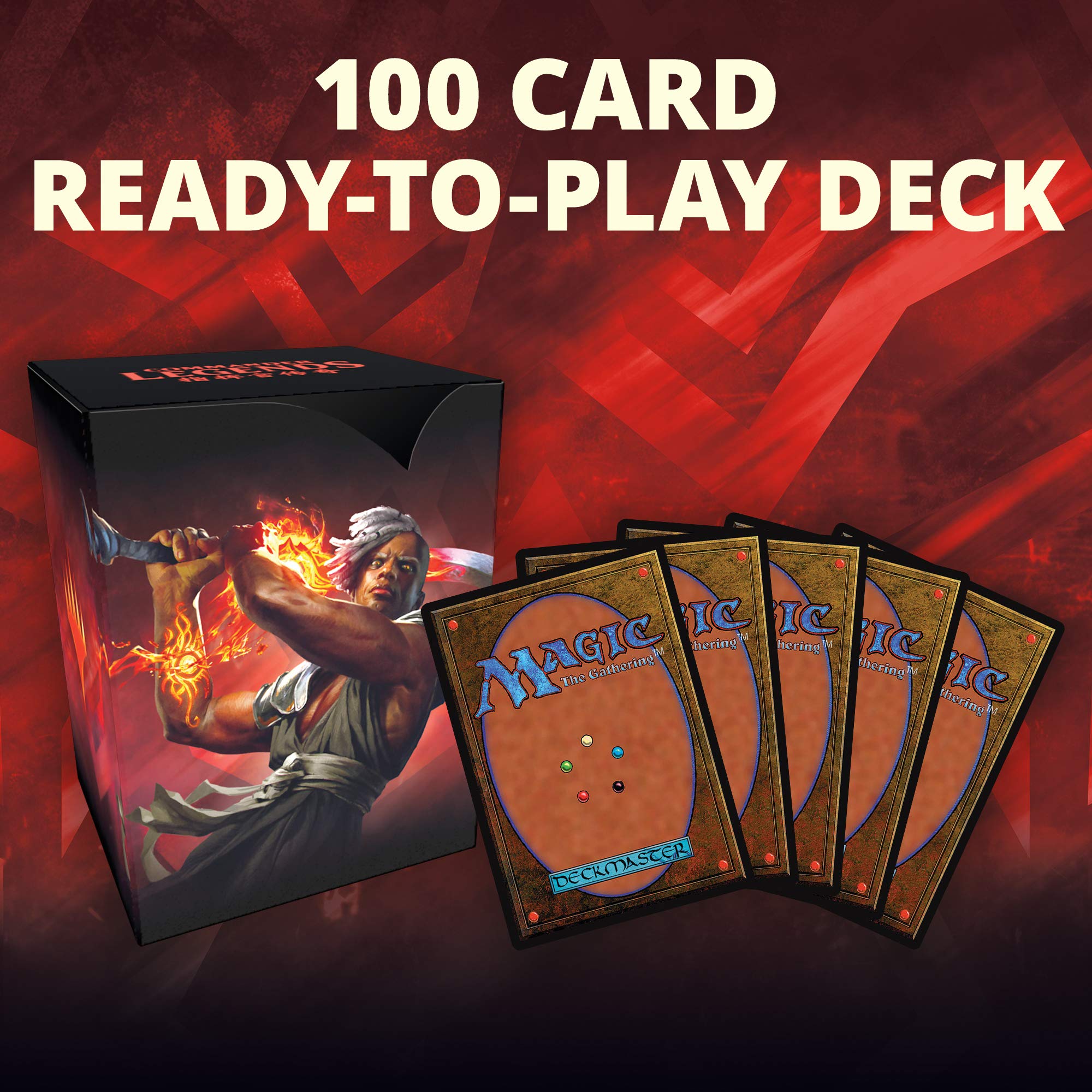 Magic: The Gathering Commander Legends β Arm for Battle | 100 Card Ready-to-Play Deck | 1 Foil Commander | Red-White, C78590000