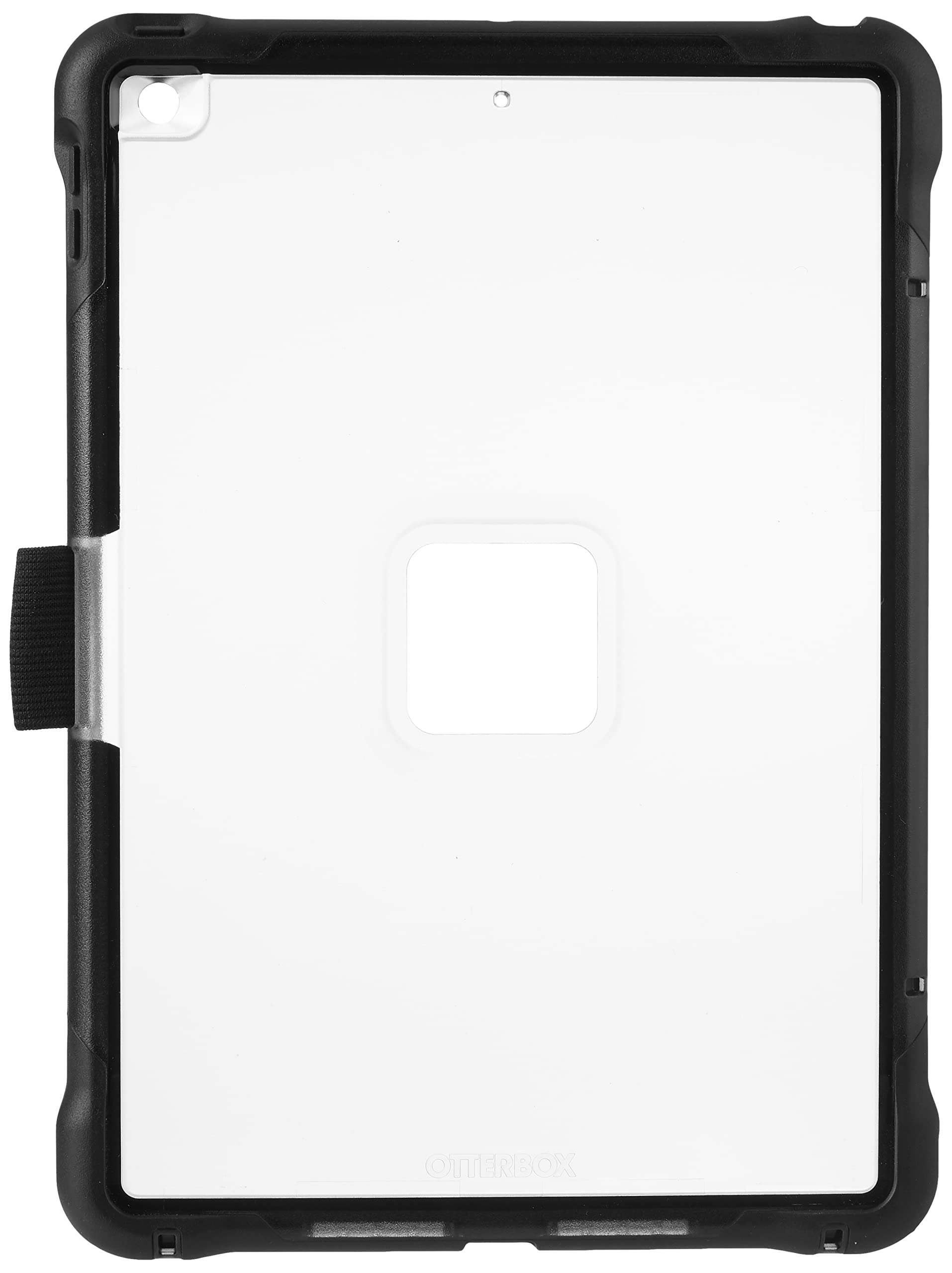 OtterBox UnlimitEd SERIES Case with Kickstand & Hand Strap + Screen Protector for iPad 7th, 8th & 9th Gen (10.2" Display - 2019, 2020 & 2021 version) - Non-retail/Ships in Polybag - Clear/Red