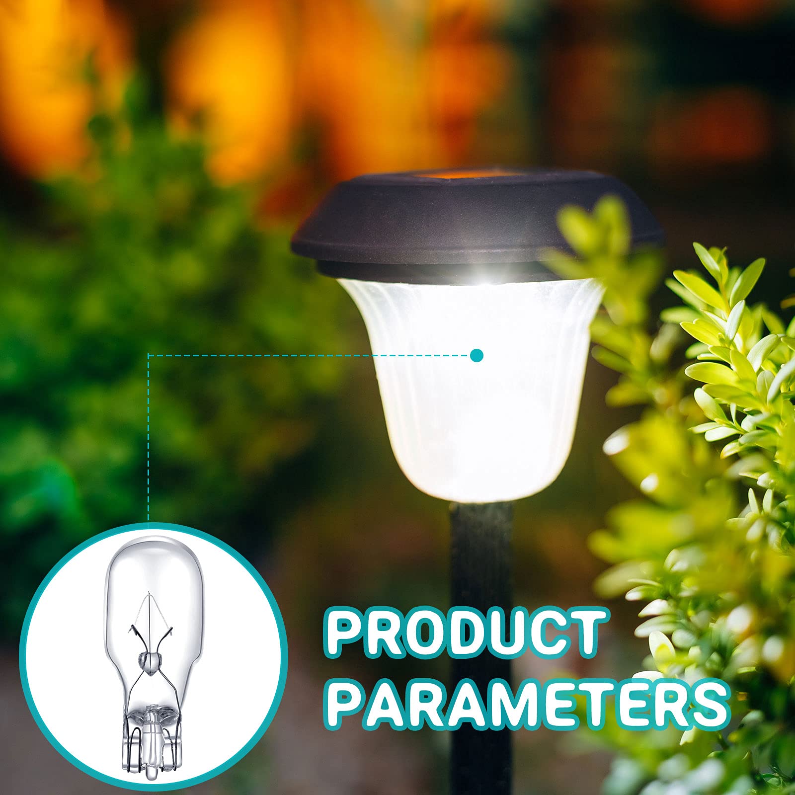 Riakrum T5 Landscape Light Bulbs 12 Volt 4 Watt Landscape Bulbs Low Voltage Landscape Lighting Bulb Malibu Bulbs Light Bulb for Replacement Outdoor Garden Deck Yard Landscape Lamp (20)
