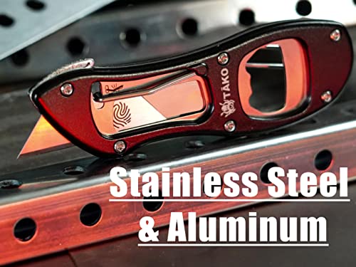Tako X2- Retractable Utility Knife, Quick Change, Instant Extra Blade Access, Box Cutter, Pocket Knife, Compact