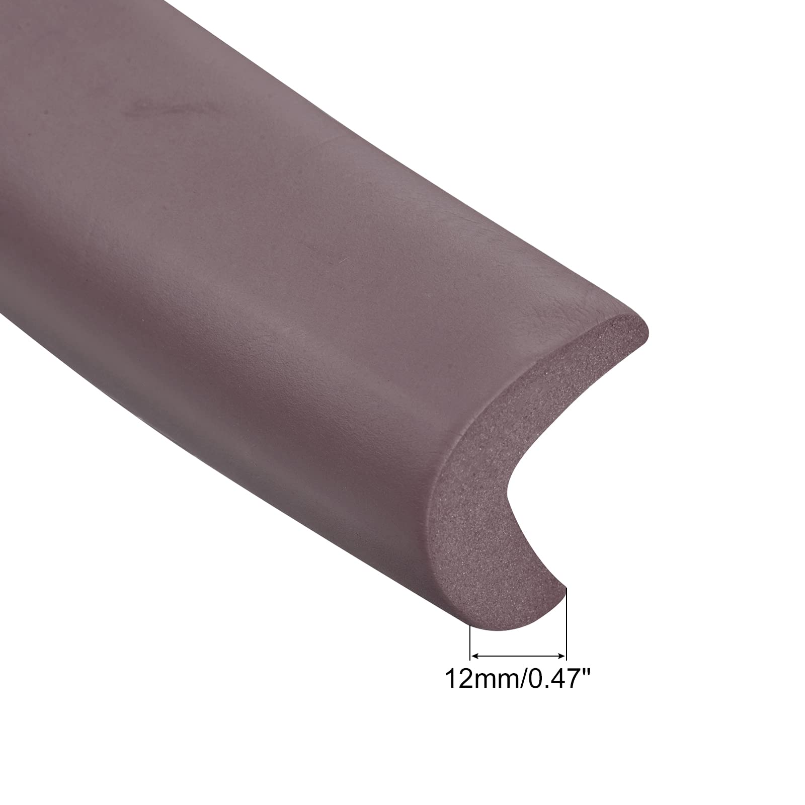 uxcell Corner Guards Edge Protectors 16.4ft(5M), Foam Safety Bumper L Shape for Furniture Corner Table Edge Guard, Brown