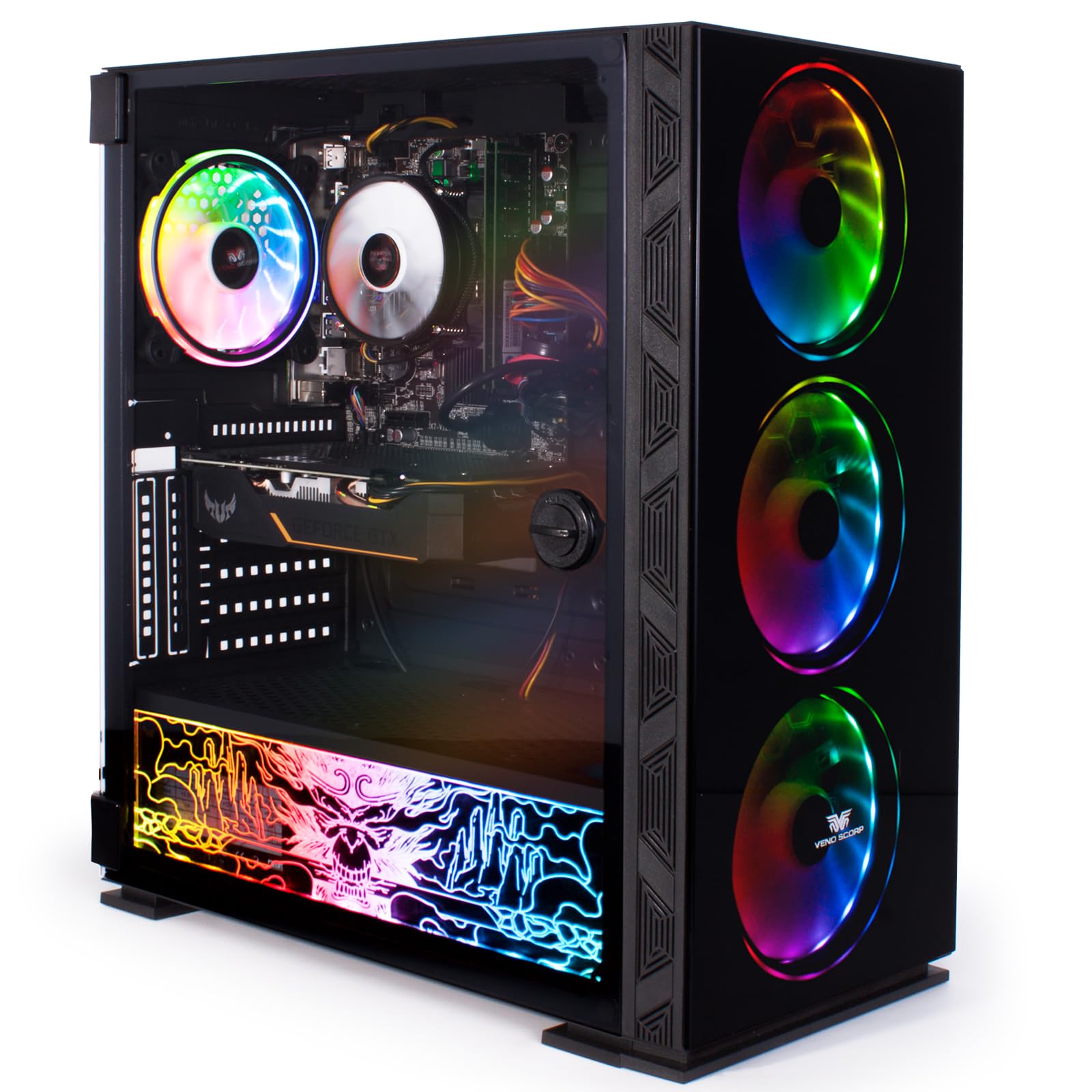 Veno Scorp Budget Gaming PC 22β Bundle Intel Core i3-8GB RAM - 500GB HDD β GT 710 2GB NeonZilla ARGB Gaming Case - WINDOWS 10