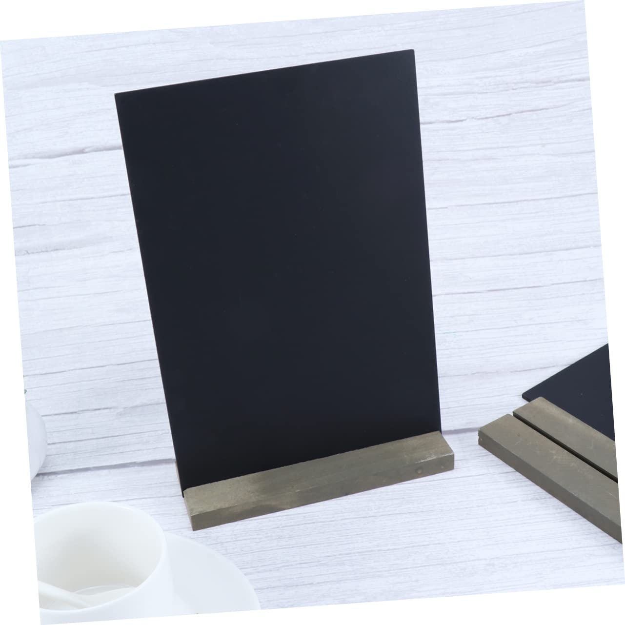 MAGICLULU 6pcs Mini Blackboard Chalkboards School Sign Farmhouse Kitchen Chalkboard Wedding Place Mini Writing Board Wedding Signs Mini Chalkboard Double-Sided Blackboard Simple Bamboo Food