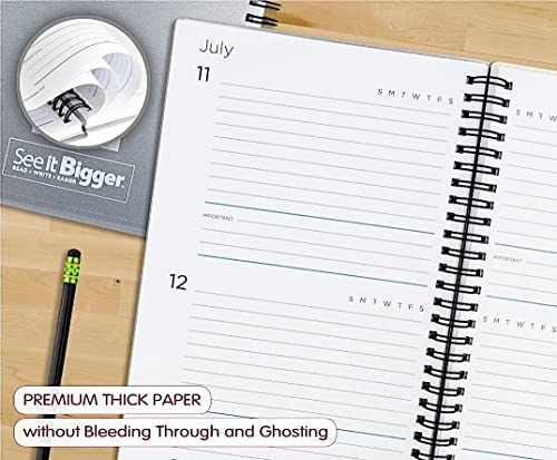 PlanAhead See IT Bigger Undated Daily Planner 9.25” x 6.25” No Monthly Tabs, and SUHEYLA Inspirational Pen "My Life is My Message".