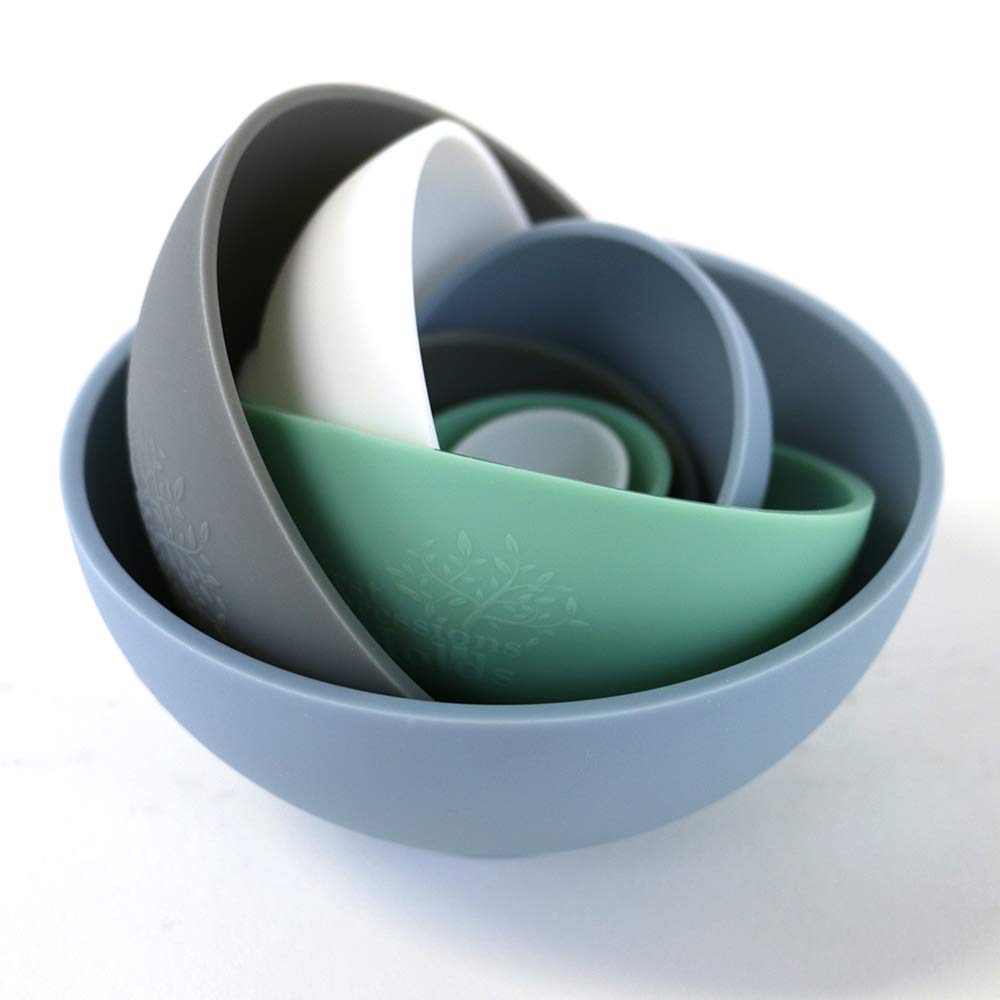 SMALL 8 Piece SOFT & FLEXIBLE Silicone Bowl Set in Graduated Sizes for use with our cutter sets for flower forming or General Kitchen Use, Ingredient, Pinch, Sauce, Flower Forming