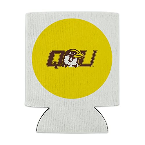 Quincy University Secondary Logo Can Cooler - Drink Sleeve Hugger Collapsible Insulator - Beverage Insulated Holder