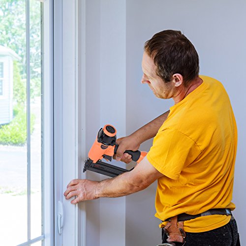 Valu-Air F50Q 18 Gauge Pneumatic Brad Nailer 3/8” to 2” for Cabinet, Trim, Baseboard, Chair Rail, and Finish Work