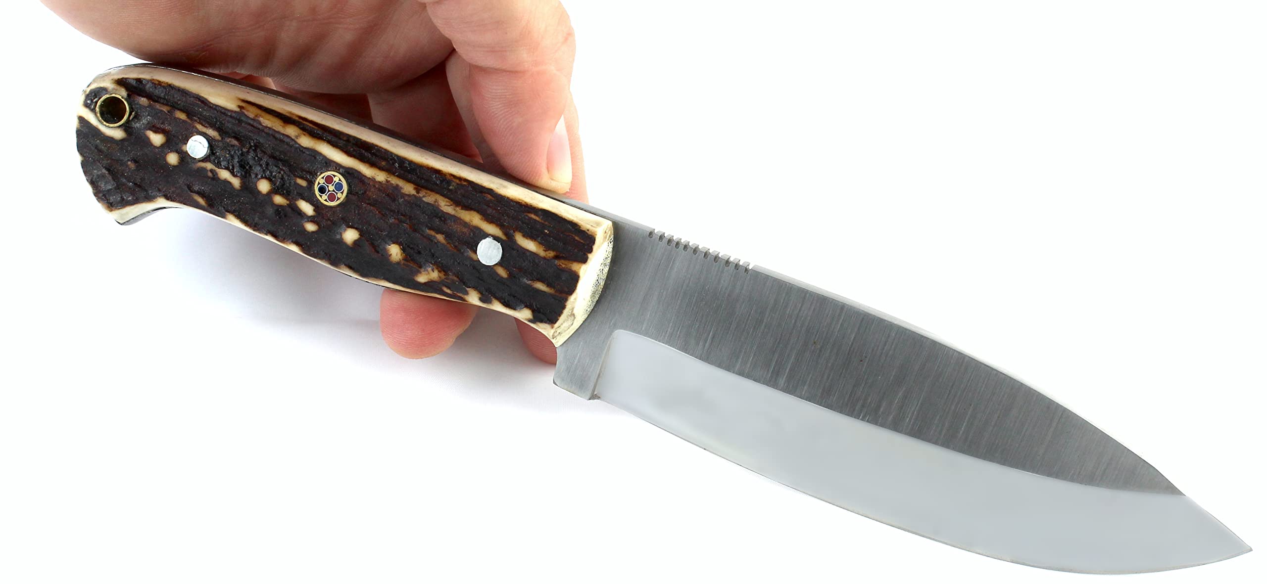 Moorhaus Handmade D2 Tool Steel Bushcraft, Hunting, Every Day Carry Knife Includes Leather Sheath (Walnut)