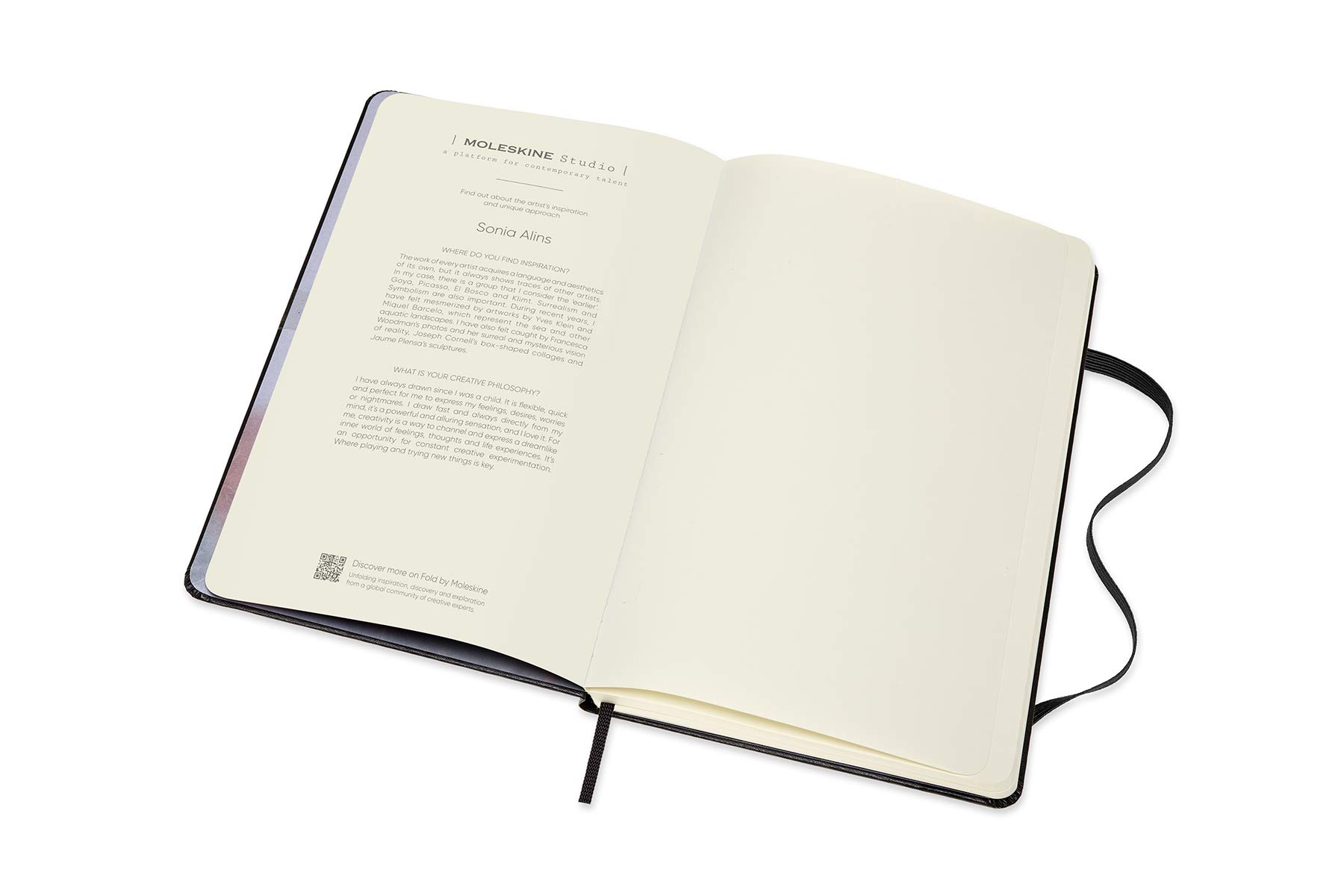Moleskine Limited Edition Studio Collection Notebook, Hard Cover, Large (5" x 8.25"), Plain/Blank, Sonia Alins, 240 Pages