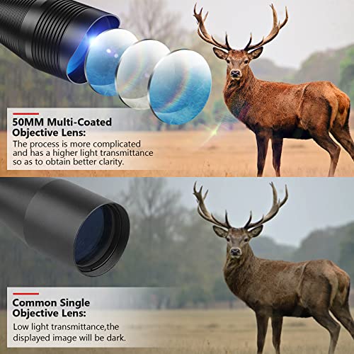 MidTen Riflescope Combo 4-12x50EG Dual Illuminated Optics & IIIA/2MW Laser Sight & 4 Holographic Reticle Red/Green Dot Sight & 20mm Scope Mount