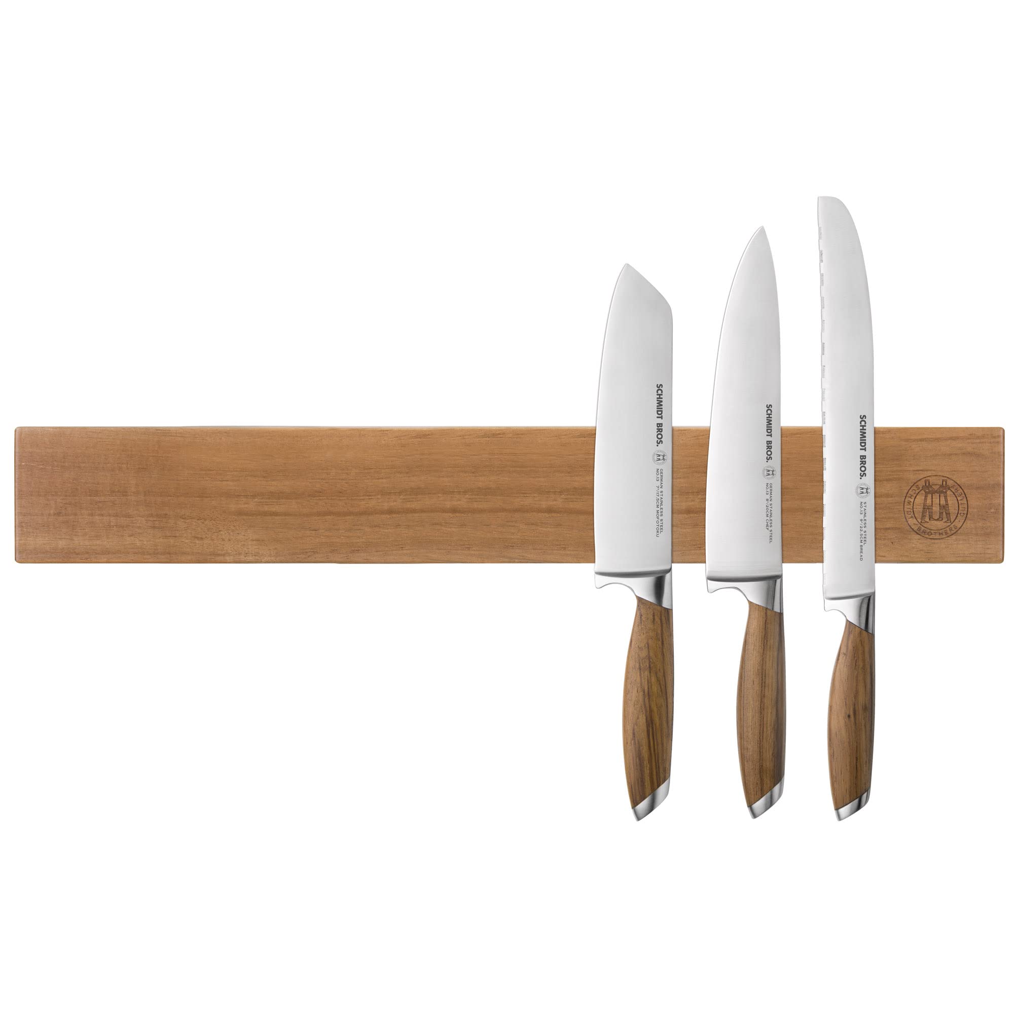 Schmidt Bros. Acacia 24" Knife Magnetic Strip Wall Bar, Inch