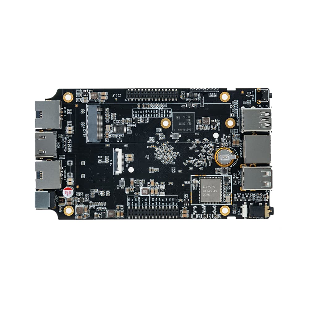 youyeetoo ROC-RK3568-PC Single Board Computer - 4GB RAM 32GB eMMC - M.2 NVMe SATA 3.0 - eDP DSI HDMI Screensx3 with Different Displays - AIoT, NVR, Multi-Screen Applications - Android