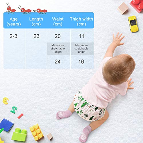 Lictin Potty Training Pants for Toddlers-4 Pcs Underwear Training Pants with 2 Pcs Baby Cloth Diapers Inserts, Reusable 7-Layer Potty Training Underpants for Infants Toddlers 2-3 Years