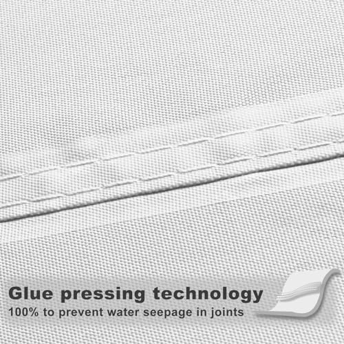 SUNNY GUARD Waterproof Sun Shade Sail 10' x 13' White Rectangle UV Block Sunshade for Backyard Yard Deck Patio Garden Outdoor Activities and Facility