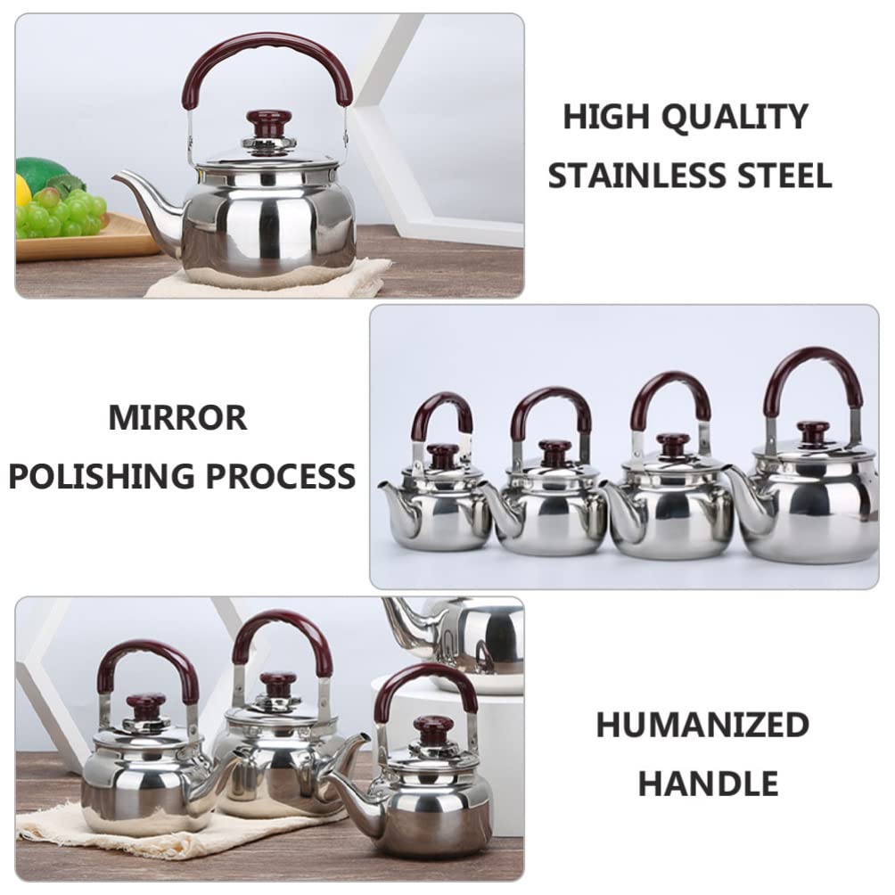 LIFKOME 0.5 QT Whistling Tea Kettle for Stove Top Stainless Steel Whistling Tea Pots Classic Stovetop Kettle