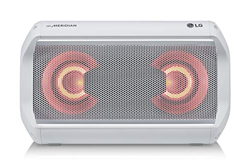 LG PK5W XBOOM Go Water-Resistant Wireless Bluetooth Party Speaker with Up to 18 Hours Playback - White