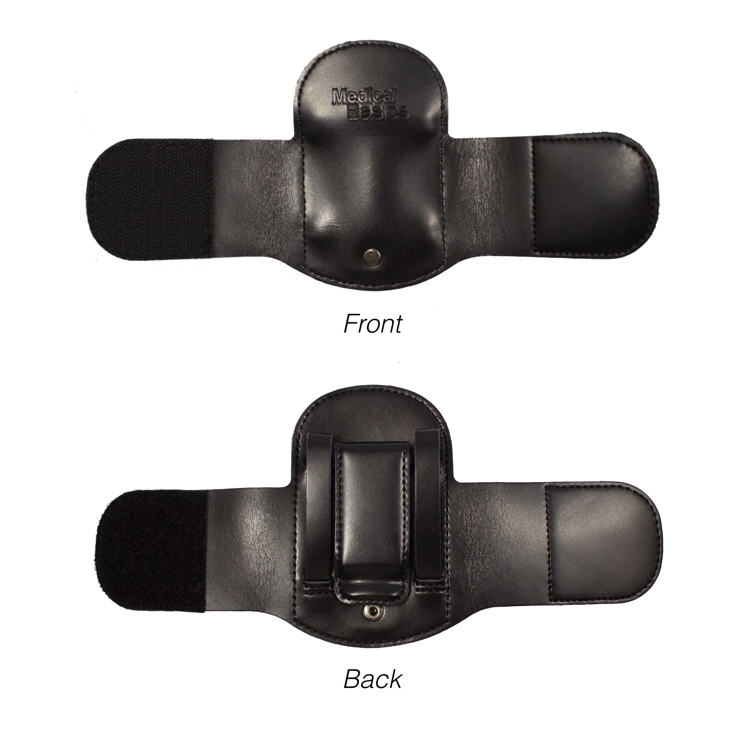 Stethoscope Holder with Velcro Closure and Padded Hip/Belt Clip (Pink) for Littmann - Genuine Leather Universal Stethoscope Holster