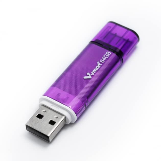 V-SMART EP122 64GB Secure Encrypted Colorful USB 3.1 Flash Drive | Secure Area Storage | Fold data storage - Purple