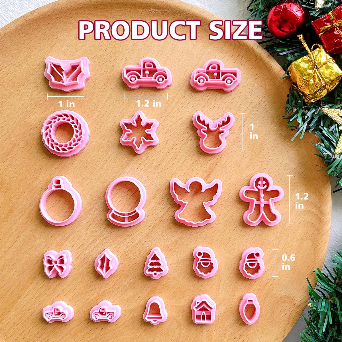 Keoker Christmas Clay Cutters, 31 PCS Christmas Polymer Clay Cutters for Earrings Making, 31 Shapes Mini Christmas Clay Earrings Cutters (ALL 2)