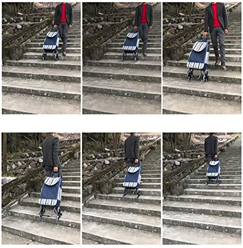 Shopping Trolley on Wheels Multi Function Shopping Cart Trip Climbing Stairs Cart Collapsible Portable Lever Car Small Trailer Trolley Storage Hand Trucks,#5 ,