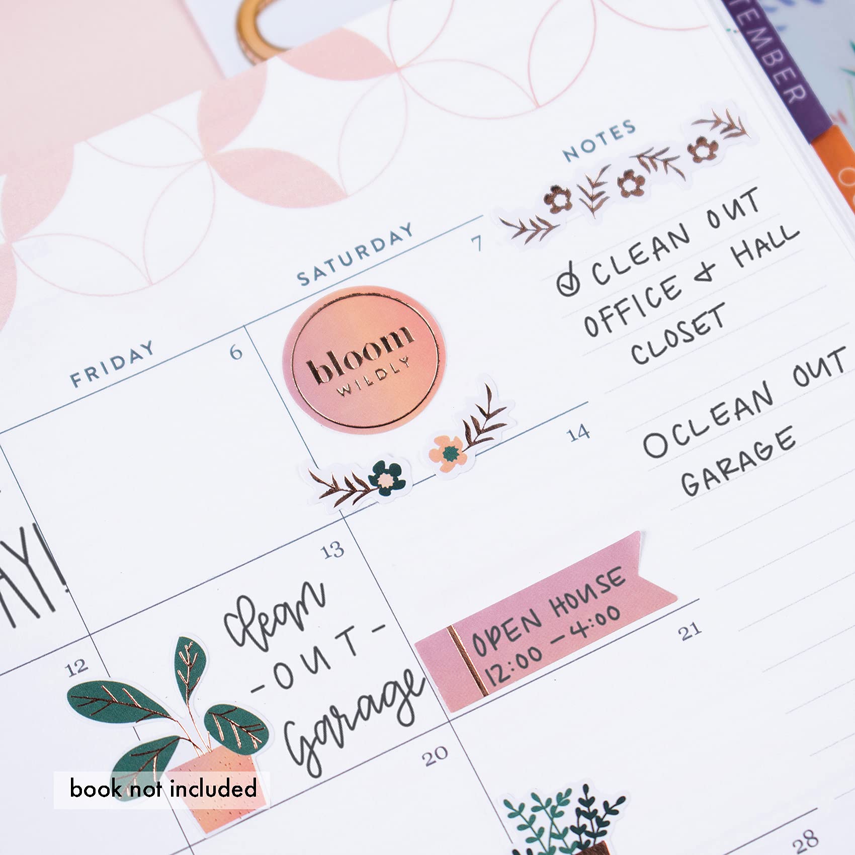 Monthly Sticker Book - Edition 7. 12 Mixed Metallic Sheets, 446 Stickers. Inspirational Saying, Monthly Motifs, Organizational Designs, and More. Planner and Notebook Sticker Pack by Erin Condren.